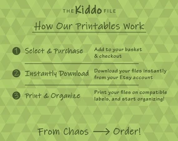 Paper Digital Download Visual Labels with Pictures Printable Kids Arts ...