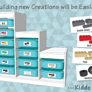 Building Brick Labels to Sort, Organize and Store - Set of 20 Labels ...