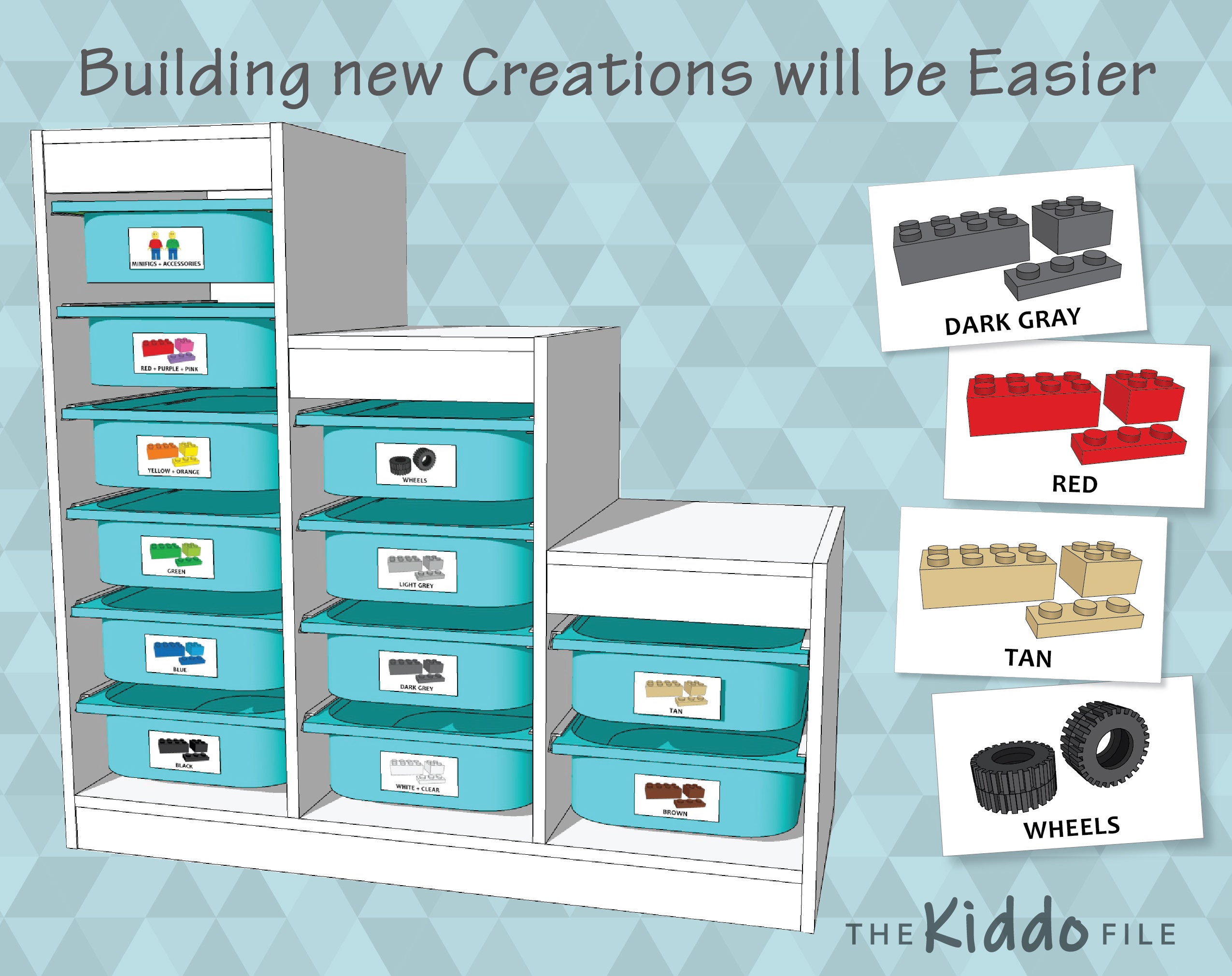 Building Brick Labels to Sort, Organize and Store - Set of 20 Labels ...