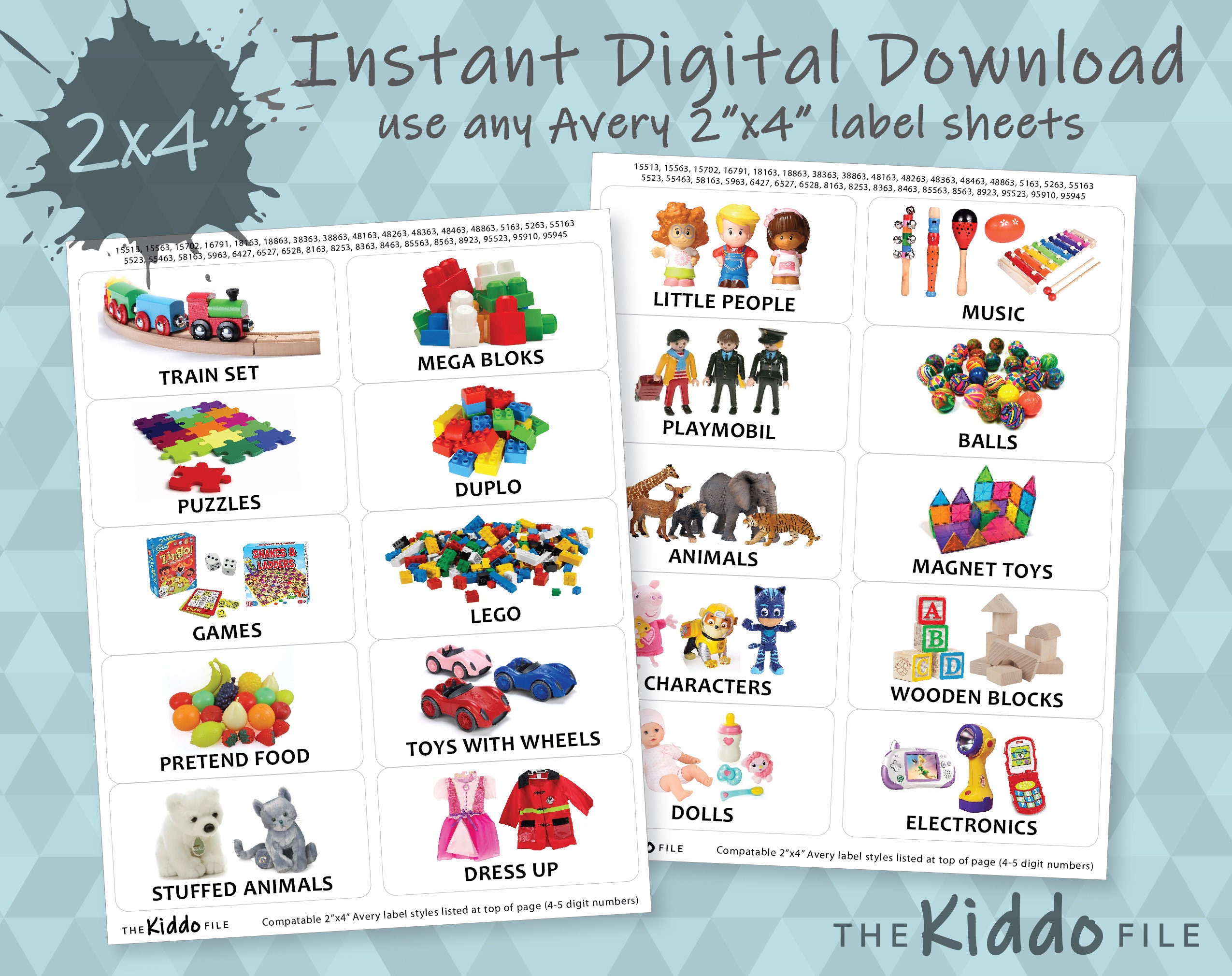 Printable Kids Playroom Labels for Organizing Toys Digital Download ...