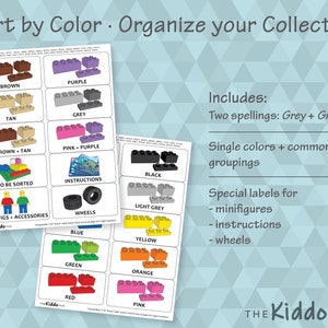 Building Brick Labels to Sort, Organize and Store - Set of 20 Labels ...