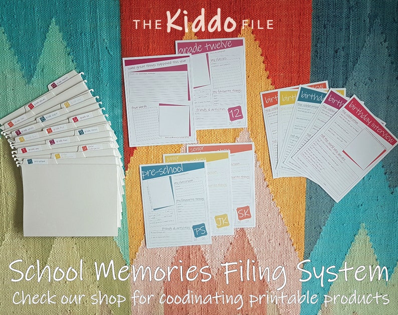 Kids Keepsake Box Canadian Printable School Memory File Folder or Album ...