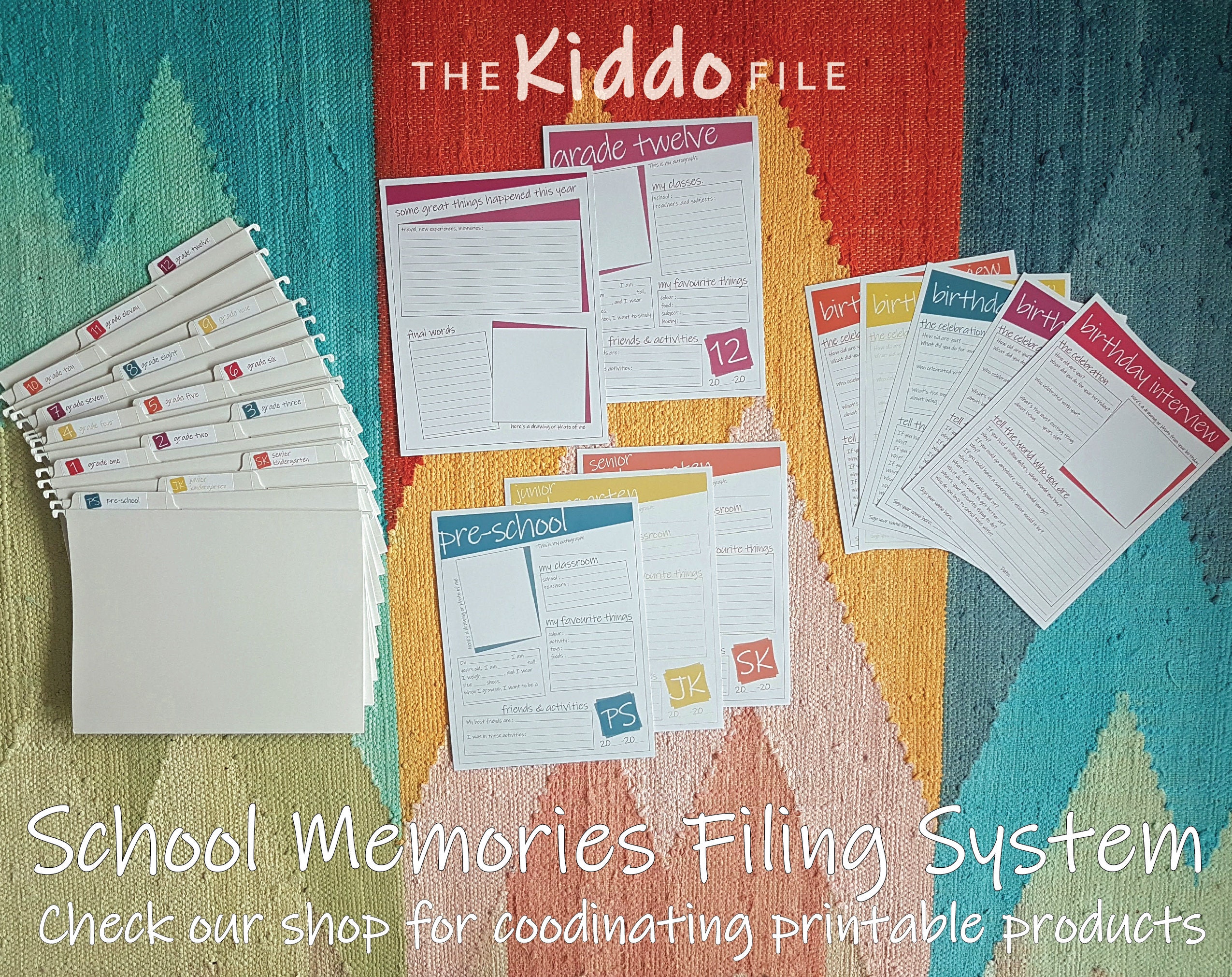 Kids Keepsake Box Canadian Printable School Memory File Folder or Album ...