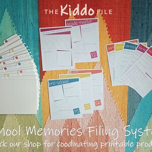 School Years Folder Labels for Filing Kids Keepsakes and Memorabilia ...