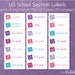School Years Folder Labels for Filing Kids Keepsakes and Memorabilia ...