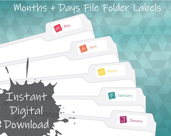 File Folder Labels | Etsy