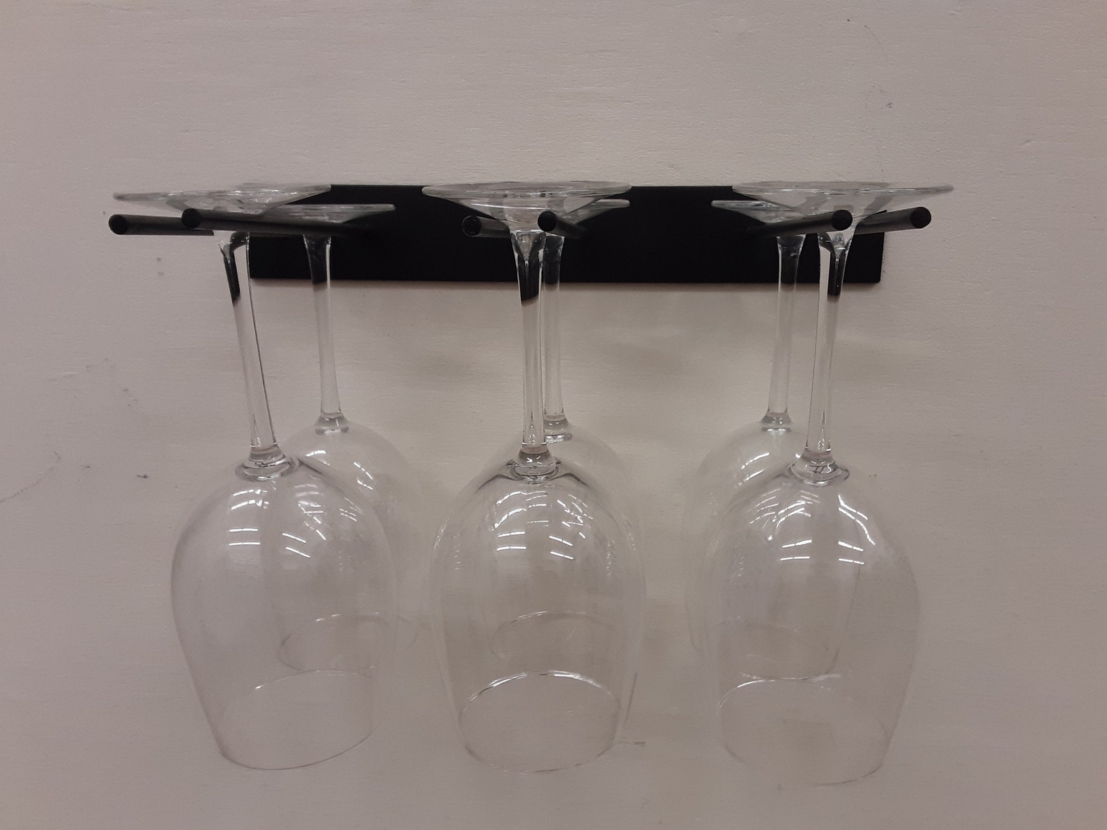 Metal Wine Glass Rack Will Holds 6 Large Glasses Wall | Etsy