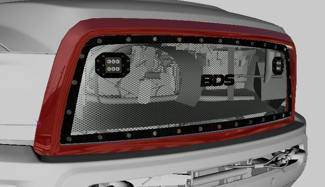 Custom Mesh Dodge Grille With LED Pods - Etsy