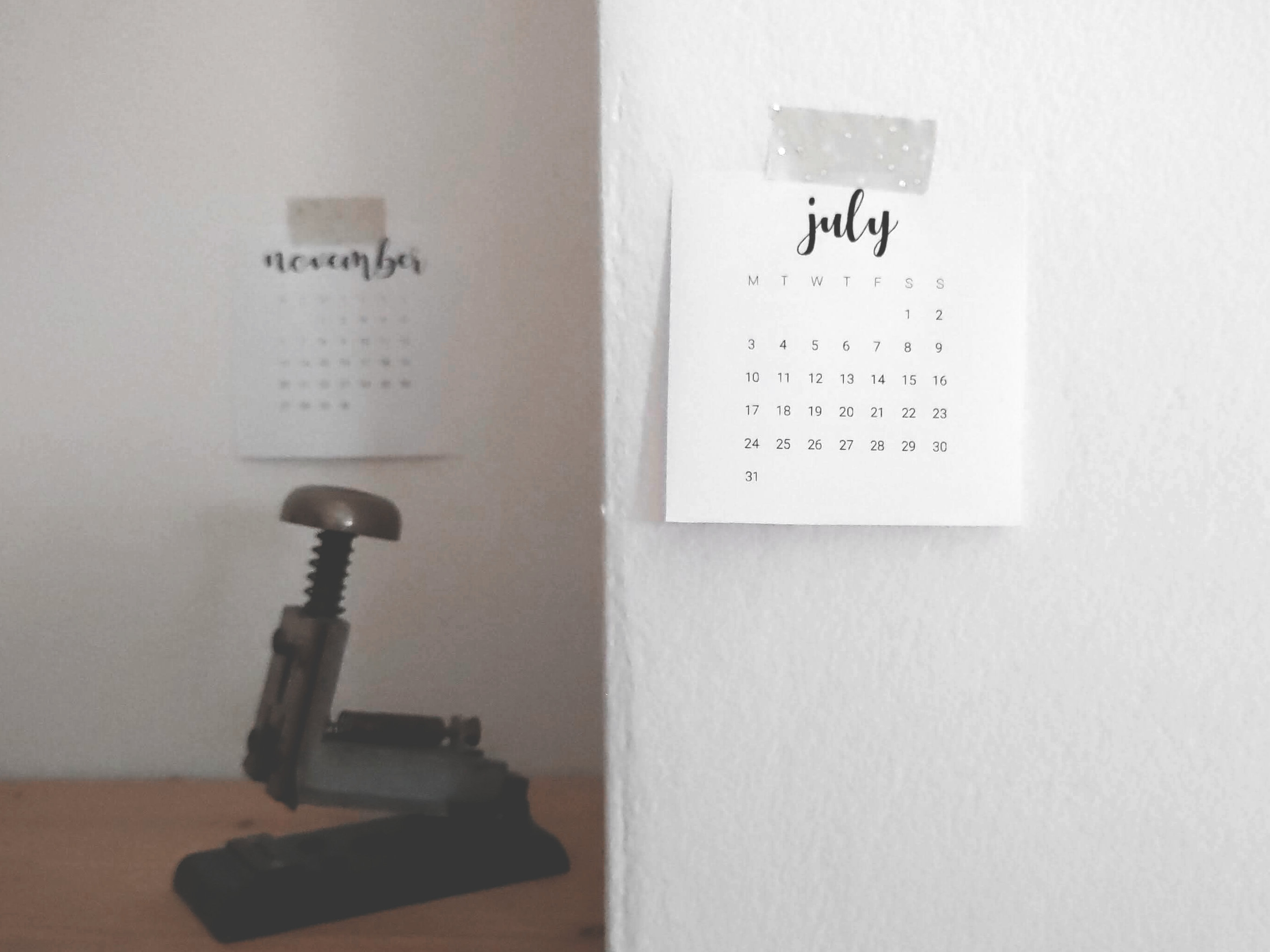 2023 Mini Calendar Printable PDF 33 and 22 Layout Handlettering Style ...