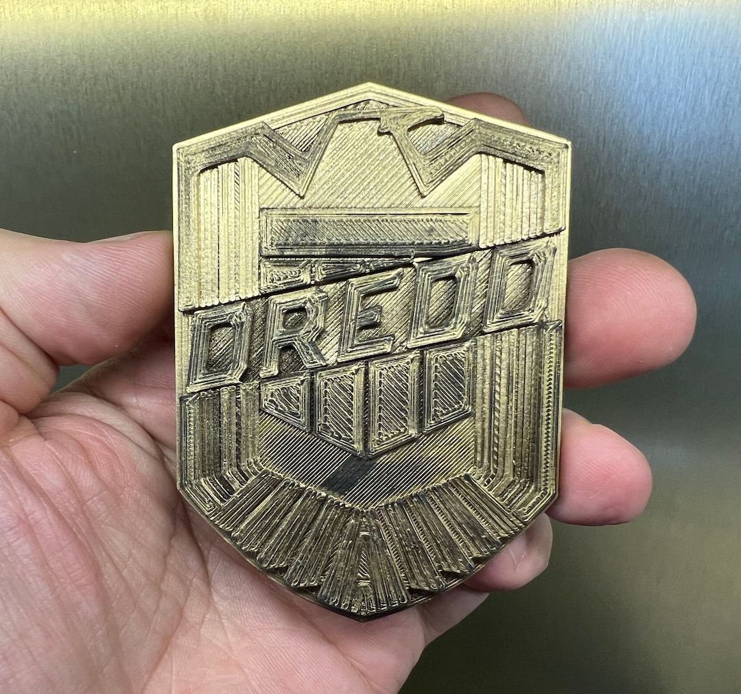 JUDGE DREDD BADGE 3D Printed Painted - Etsy