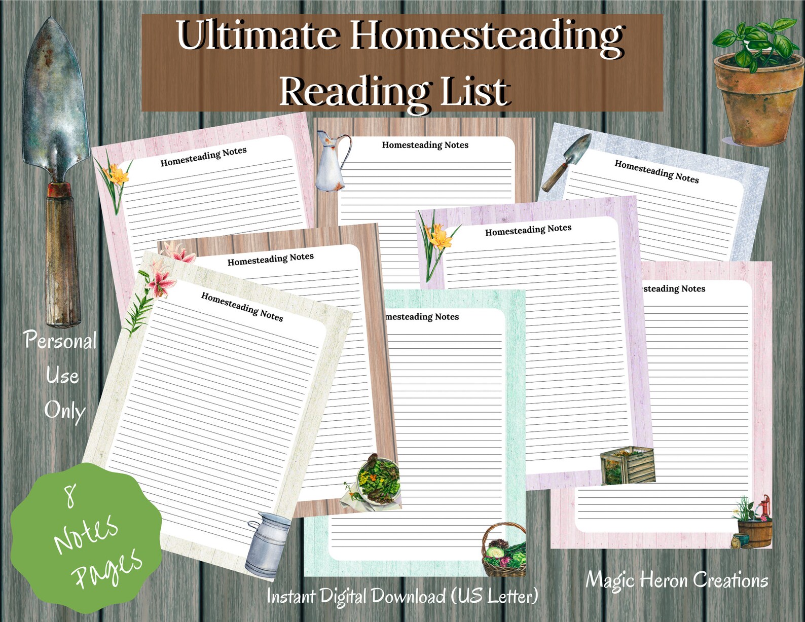 Homestead Printable, Reading Checklist, Homestead Planner, Books to ...