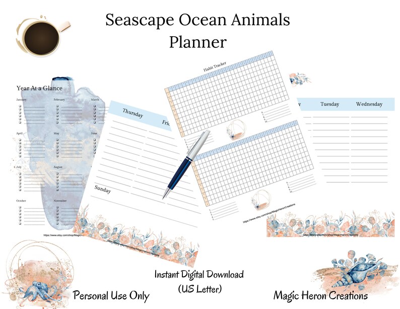 Printable Weekly Planner Monday Start Planner Calendars Work Planner ...