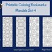 Mandala Color Your Own Bookmarks, Mandala Bookmark, Bookmark Meditation ...