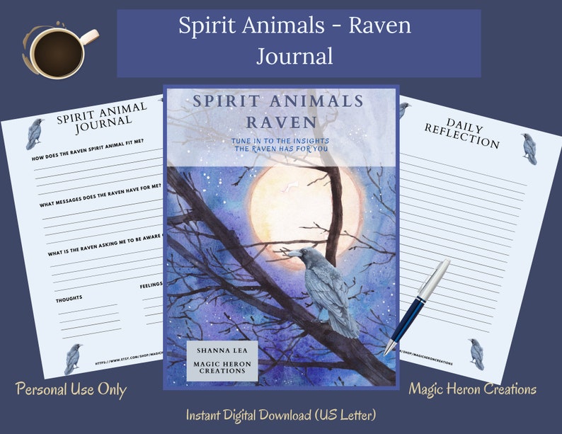 SPIRIT ANIMAL Raven, Animal Guide Totem Meanings, Spirit Companion ...