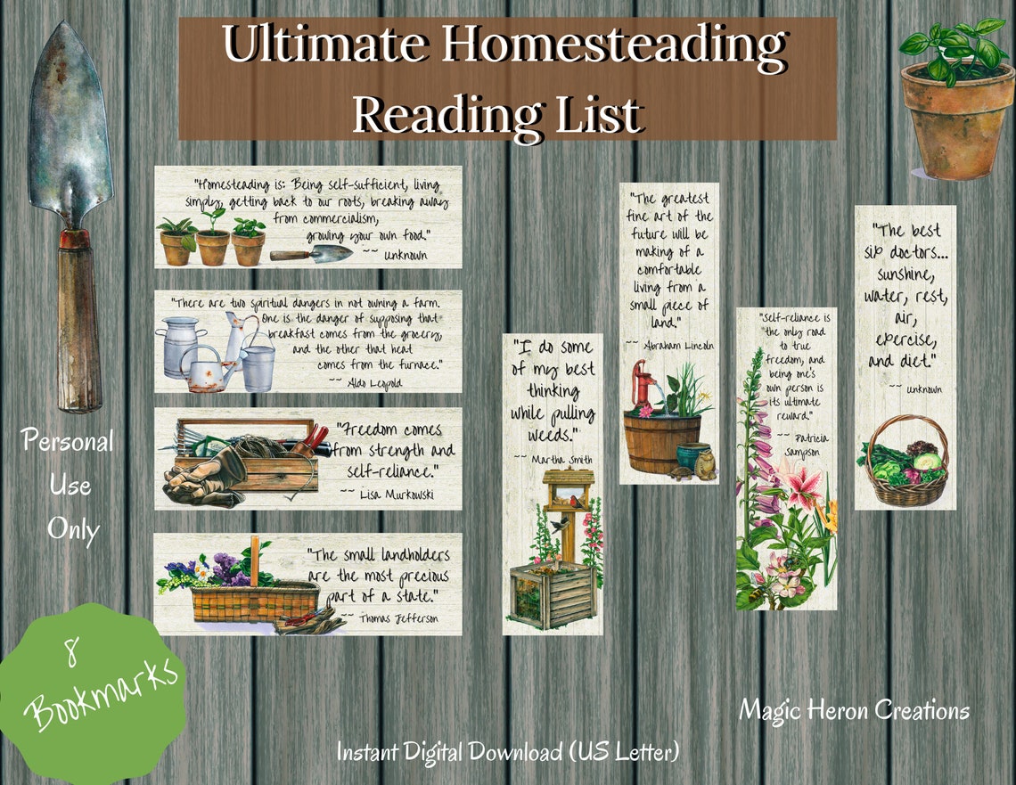 Homestead Printable, Reading Checklist, Homestead Planner, Books to ...