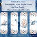 Printable Bookmarks - 16 Watercolor Deep Sea Set - Blue Humpback Whales ...