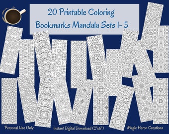 Mandala Color Your Own Bookmarks, Mandala Bookmark, Bookmark Meditation ...