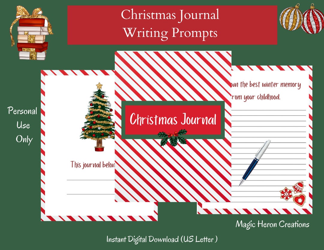 Christmas Journal Printables, Use the Journal Prompt Pages With Your ...