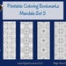 Mandala Color Your Own Bookmarks, Mandala Bookmark, Bookmark Meditation ...