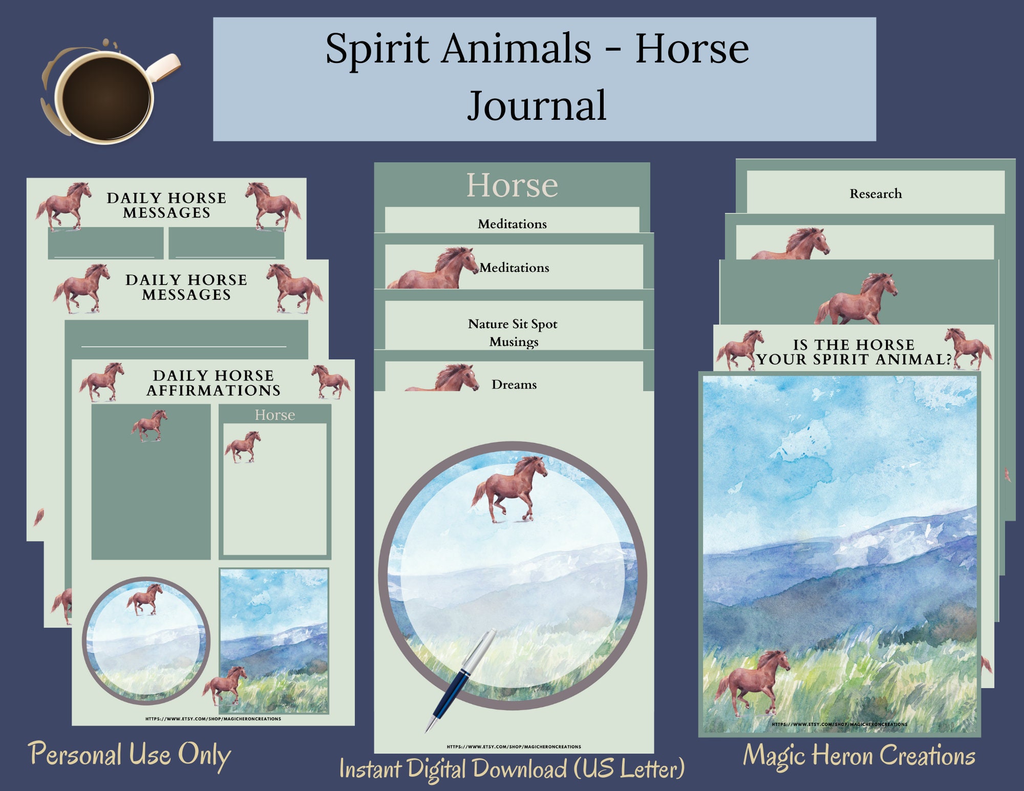 SPIRIT ANIMAL Horse, Animal Guide Totem Meanings, Spirit Companion ...