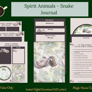 SPIRIT ANIMAL Snake, Animal Guide Totem Meanings, Spirit Companion, Spirit Companionship ...