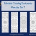 Mandala Color Your Own Bookmarks, Mandala Bookmark, Bookmark Meditation ...