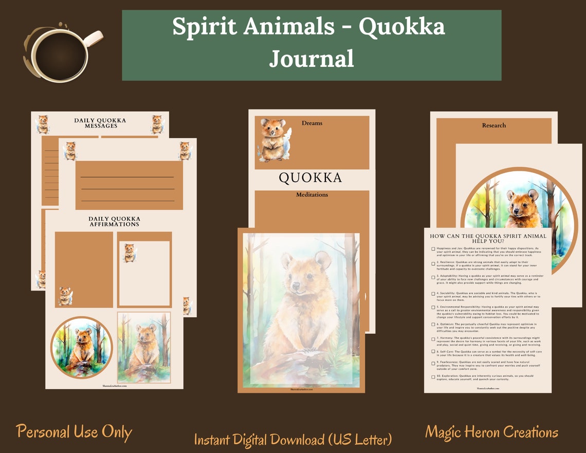 SPIRIT ANIMAL QUOKKA Animal Guide Totem Meanings Spirit - Etsy
