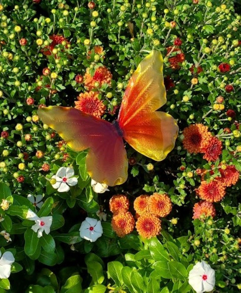 Candy Colors Butterfly Metal Garden Stake Outdoor and Garden - Etsy