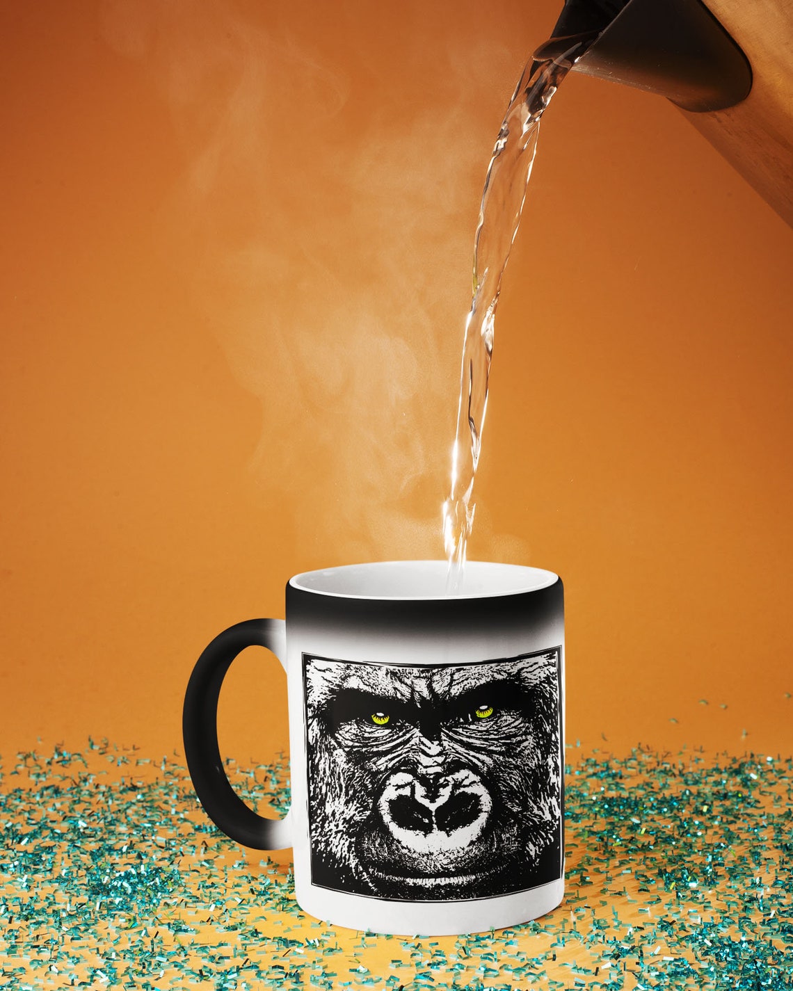 Silverback Green Eye Gorilla Color Changing Mug / Gorilla - Etsy