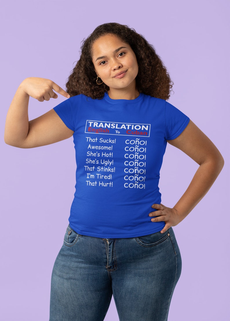 Funny Cuban Coño English to Cuban Bilingual T-shirt - Etsy