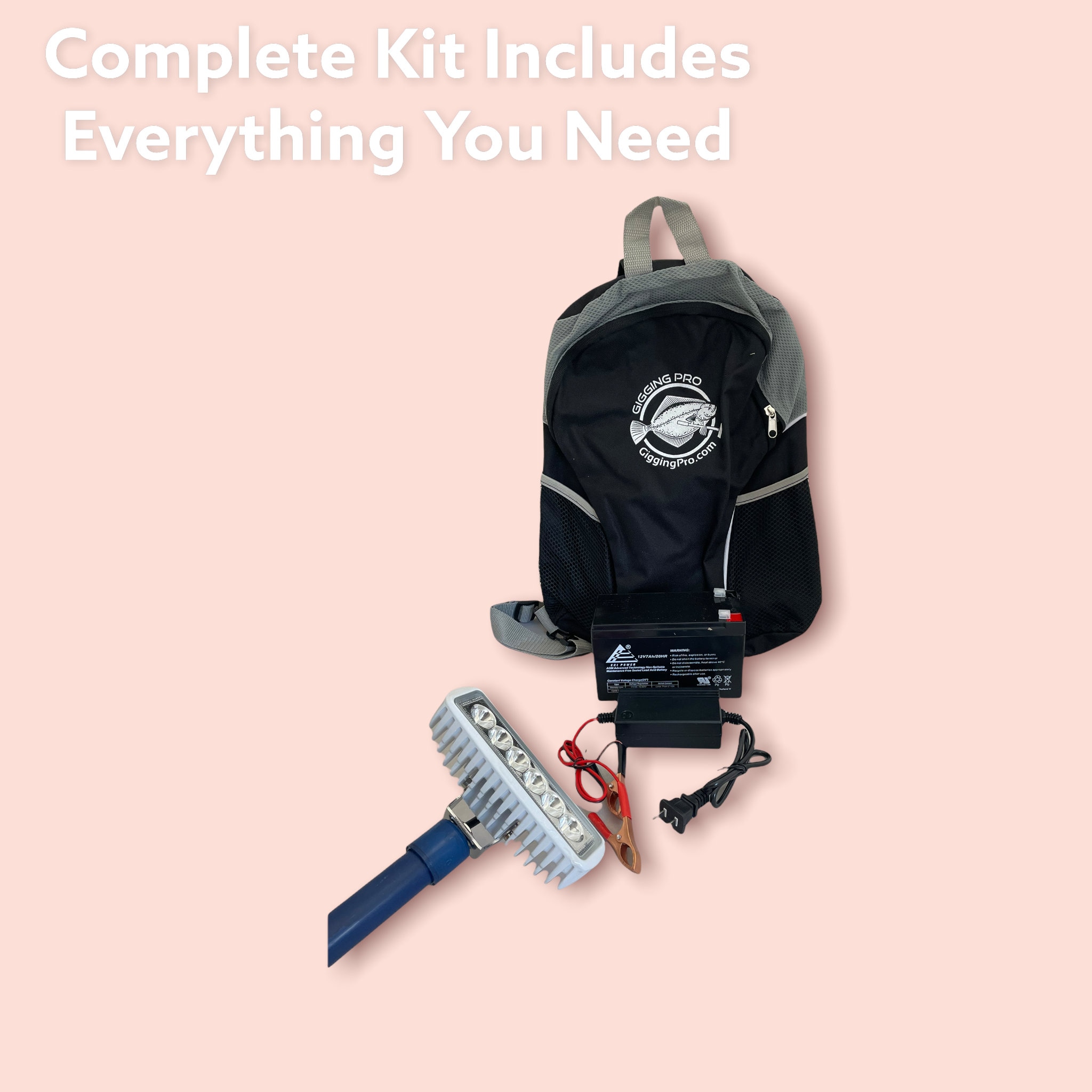 Flounder Light KIT With NEW Style Backpack and Battery Incl. - Etsy