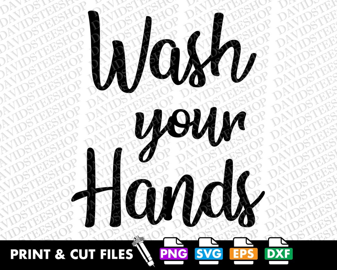 Wash Your Hands Svg, Bathroom Svg Vector Cut File Clipart Download for ...