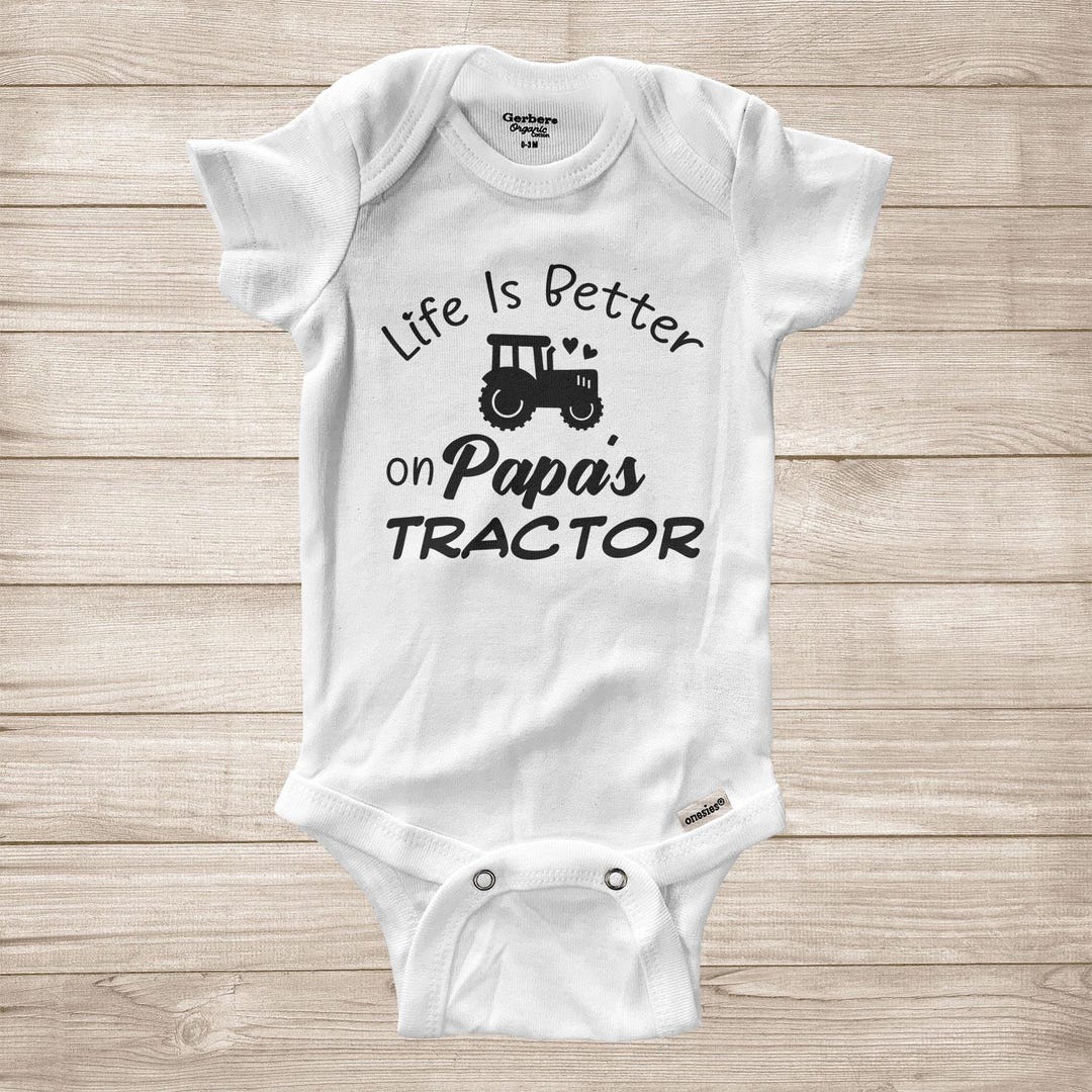 Life is Better on Papas Tractor Farm Birthday Gift Super Soft Cotton ...