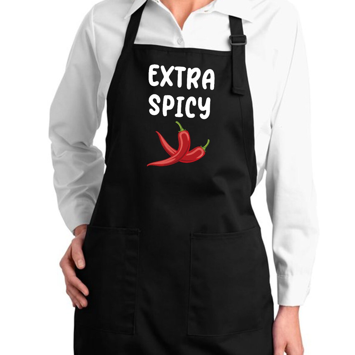 Chile Pepper Apron, Extra Spicy Funny Grilling Barbecue Cooking Kitchen ...