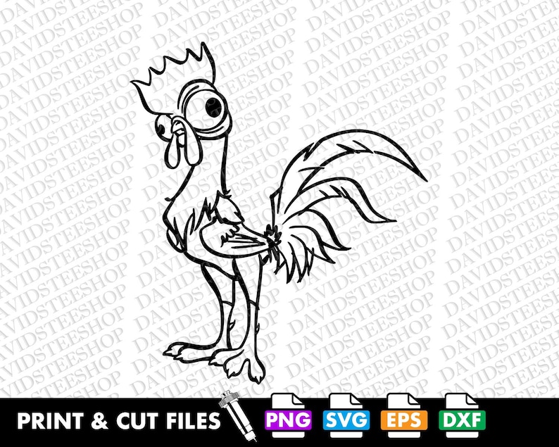 Hei Hei Svg Chicken Rooster Moana Svg Vector Cut File Clipart Download ...