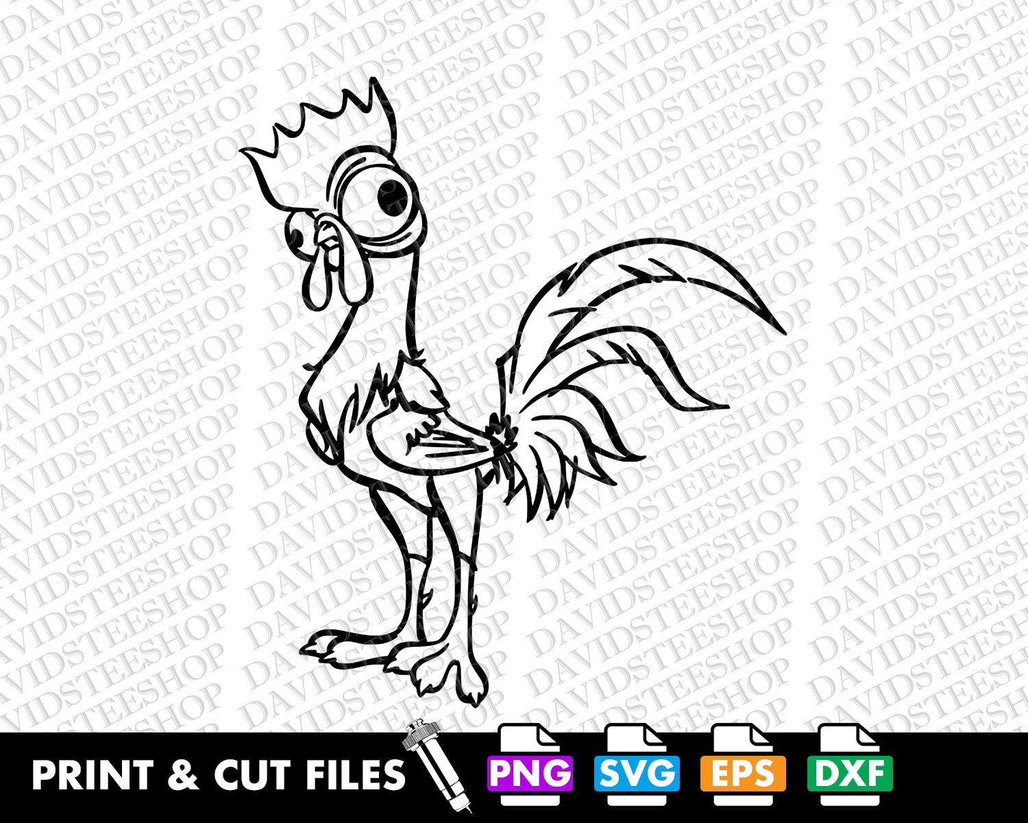 Hei Hei SVG, Rooster Vector Cut File (digital Download) Moana Png ...
