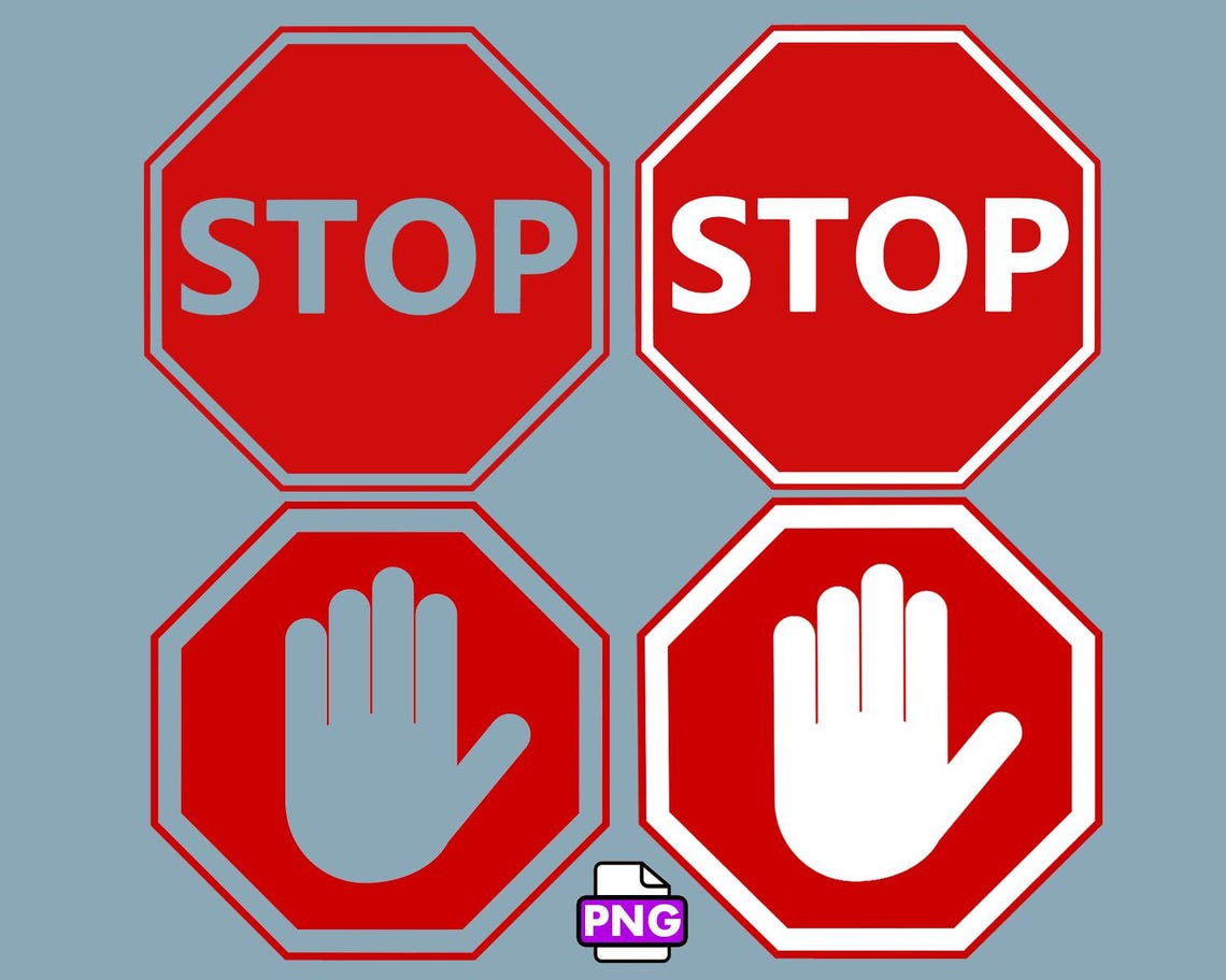 Stop Hand Sign SVG: Vector Cut File Clipart (digital Download) - Etsy