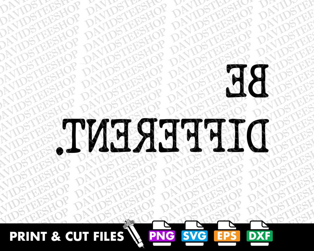 Be Different Svg Vector Cut File Clipart Download for Cricut Silhouette ...