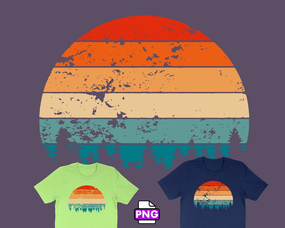 Sunset Pine Tree Png Instant Download Clipart Download (png) Sunset ...