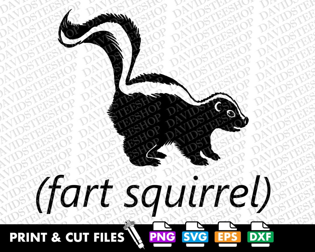Fart Squirrel Svg Vector Cut File Clipart Download for Cricut ...