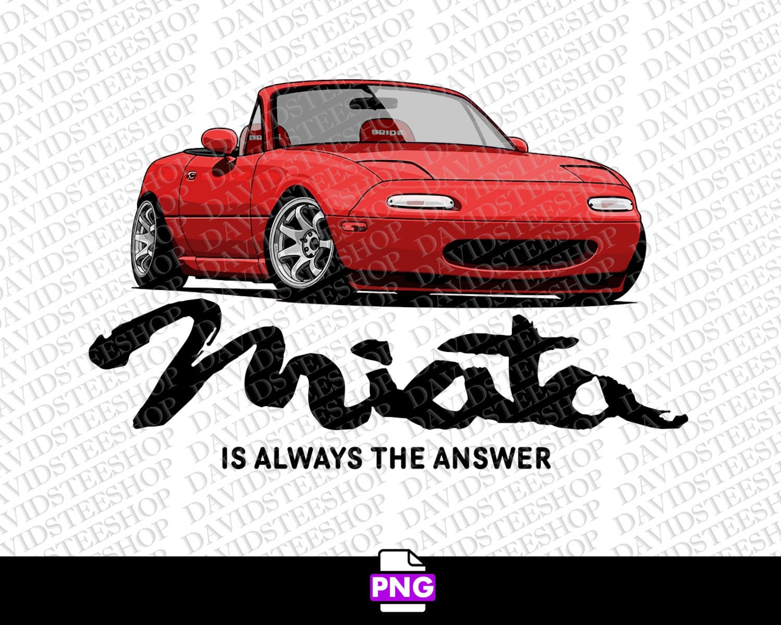 NA Miata Graphic, Car Enthusiast 300 Dpi Png Dtg (digital Download) - Etsy