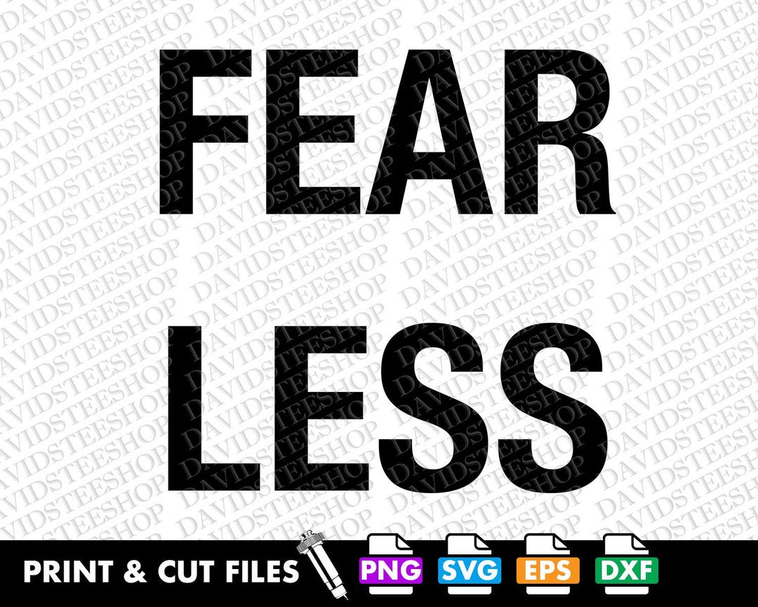 Fearless Svg Fear Less Pnf Vector Cut File Clipart Download for Cricut ...