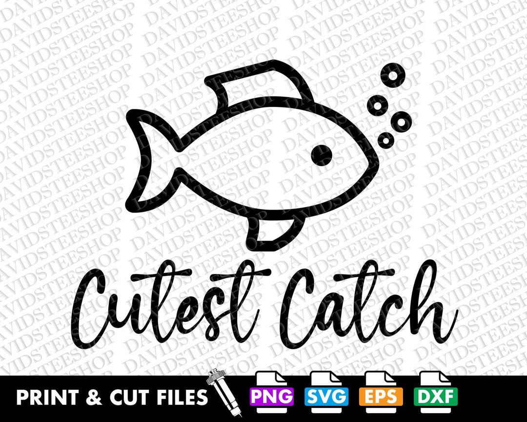 Cutest Catch Fish SVG: Baby Fishing Clipart (digital Download) - Etsy