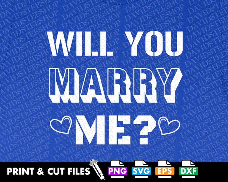 Will You Marry Me SVG, Marriage Proposal Vector Cut File (digital ...