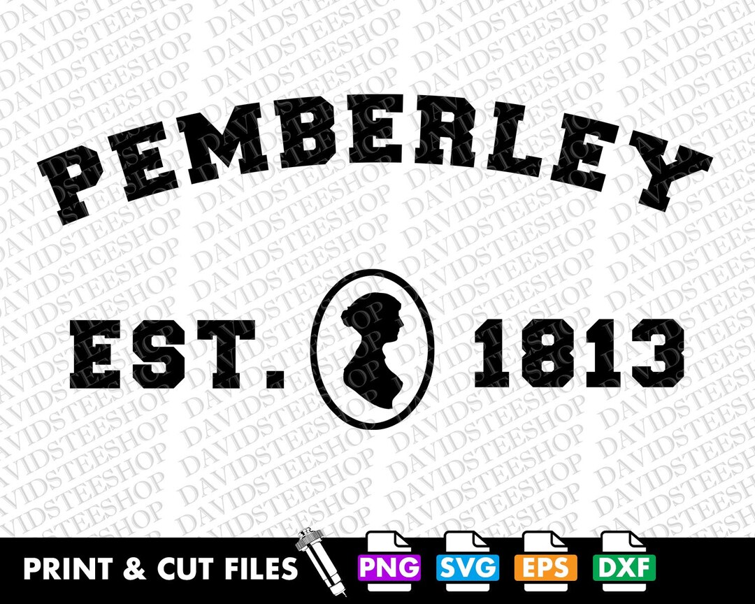 Pemberley Svg Pride and Prejudice Jane Austen Png Vector Cut File ...