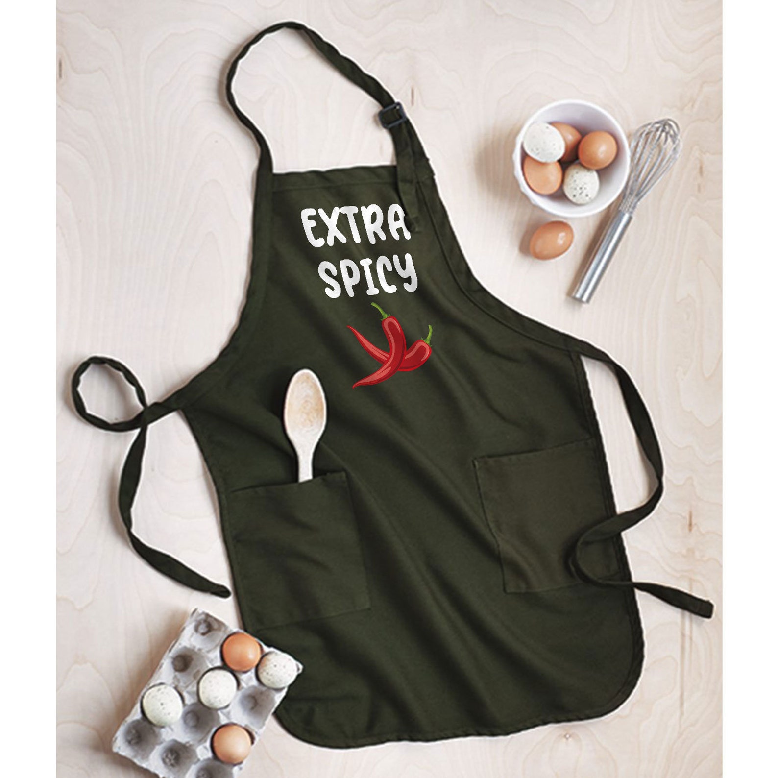 Chile Pepper Apron, Extra Spicy Funny Grilling Barbecue Cooking Kitchen ...