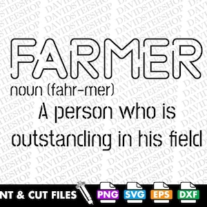 Farmer Svg Farm Svg Vector Cut File Clipart Download for Cricut ...