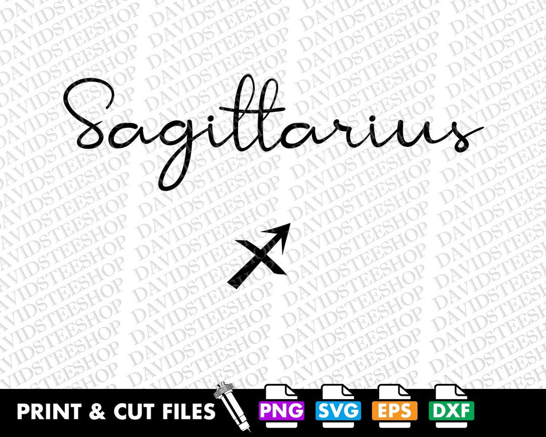 Sagittarius Birthday Zodiac Svg Vector Cut File Clipart Download for ...