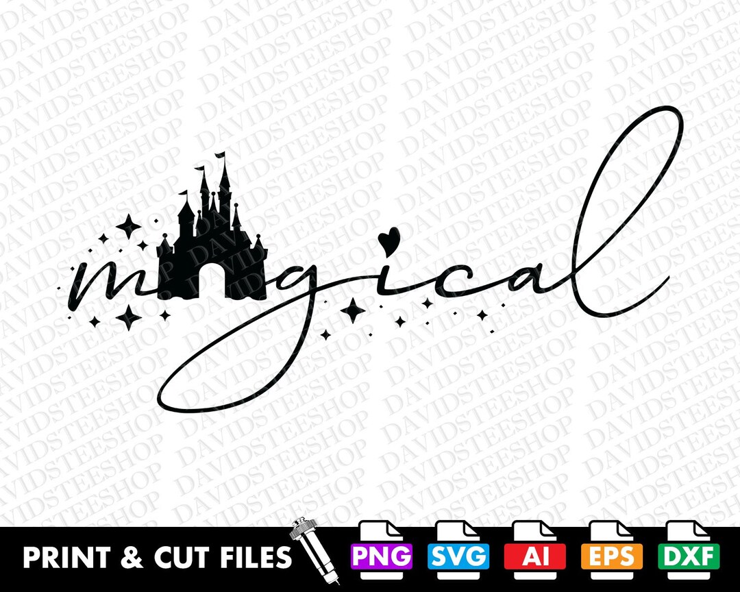 Vacay Trip Magical Cinderella Castle Silhouette Cursive Svg Vector Cut ...
