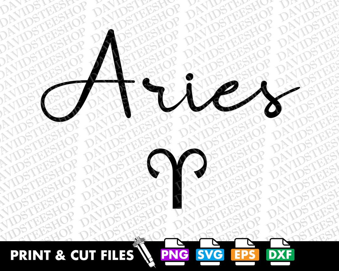 Aries Birthday Zodiac Svg Vector Cut File Clipart Download for Cricut ...